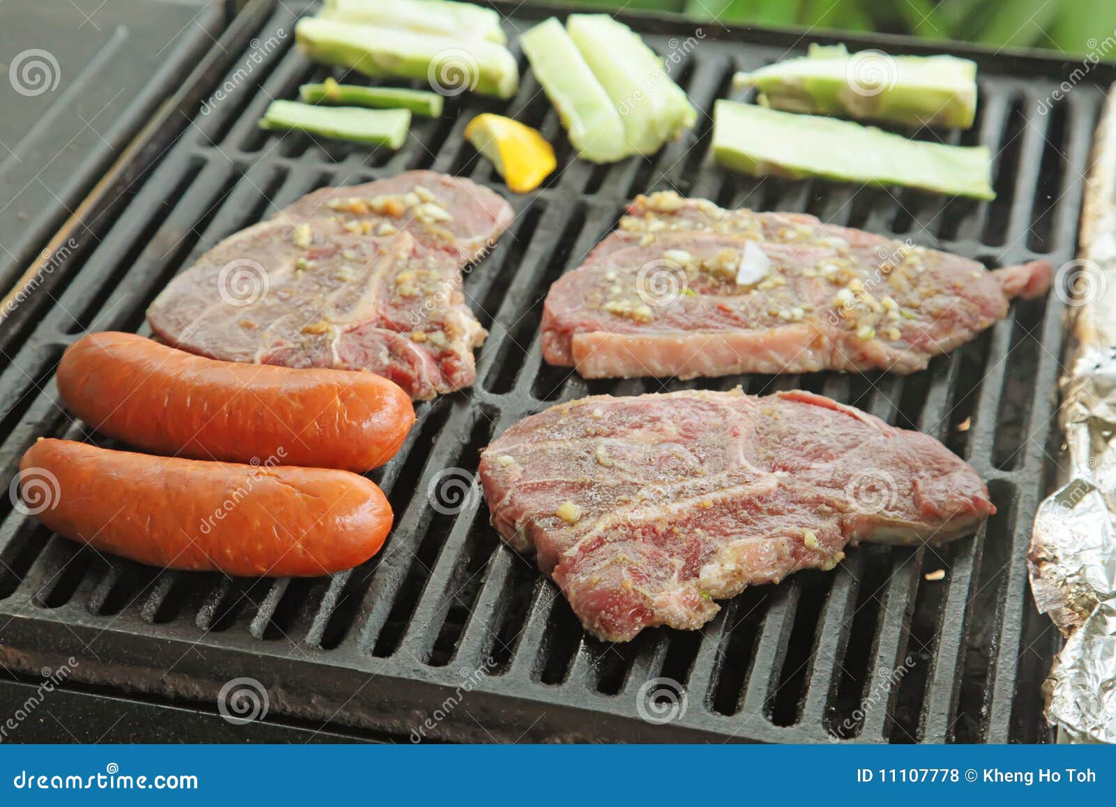 Barbecue Meat stock photo. Image of dining, item, greens - 11107778