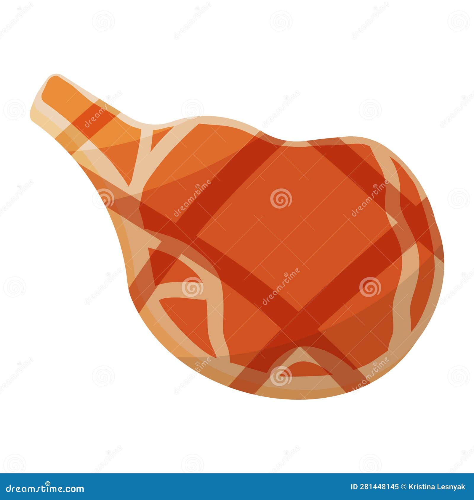 Barbecue Meat Fried Cook Steak Icon Element Stock Vector - Illustration ...