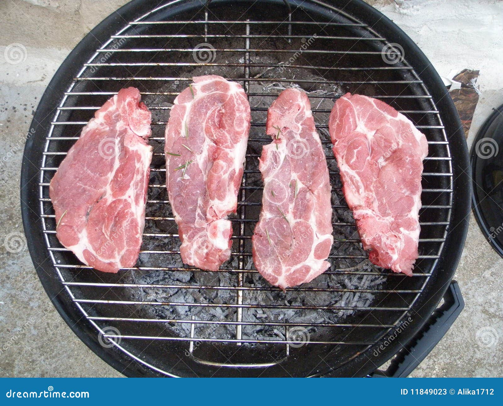 Barbecue meat on grill stock image. Image of greasy, diet - 11849023