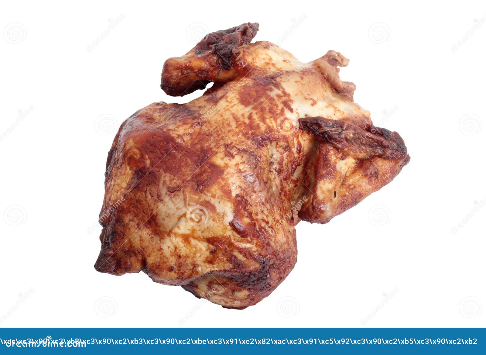 Barbecue Meat on White Background Stock Photo - Image of chicken ...