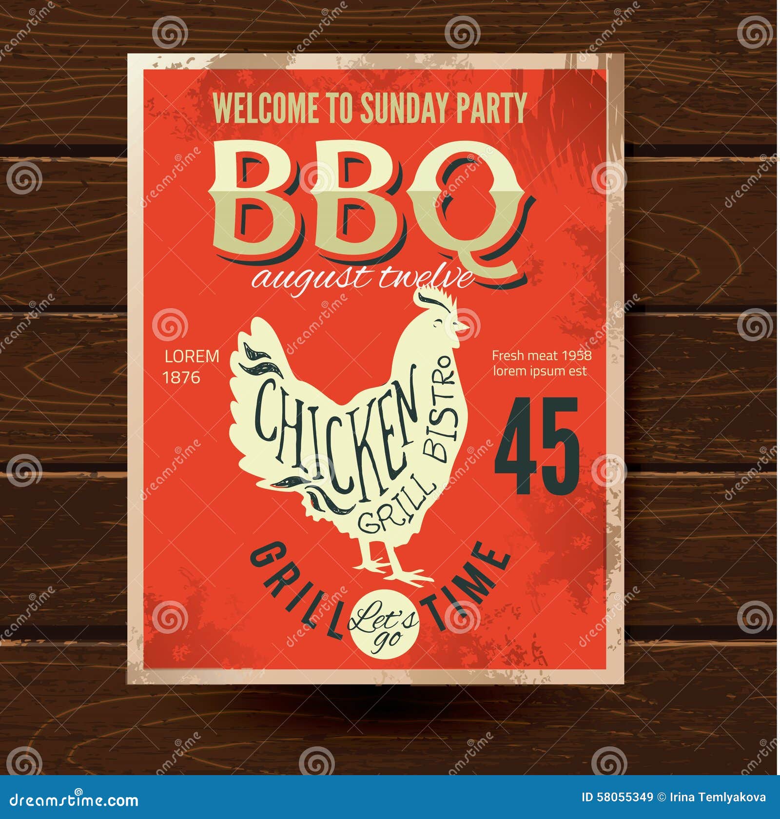 Barbecue Party Invitation. BBQ Brochure Menu Design Stock Vector ...