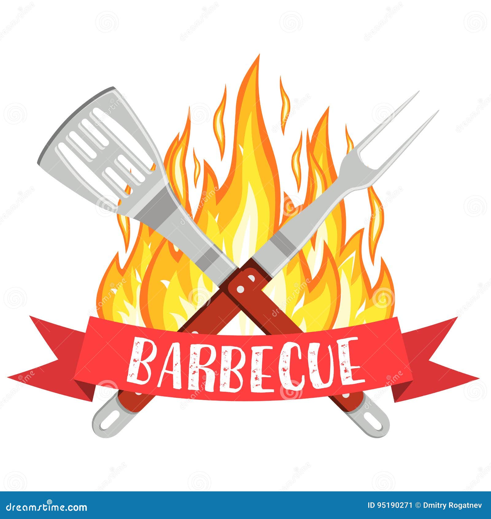 Barbecue party logo stock vector. Illustration of picnic - 95190271