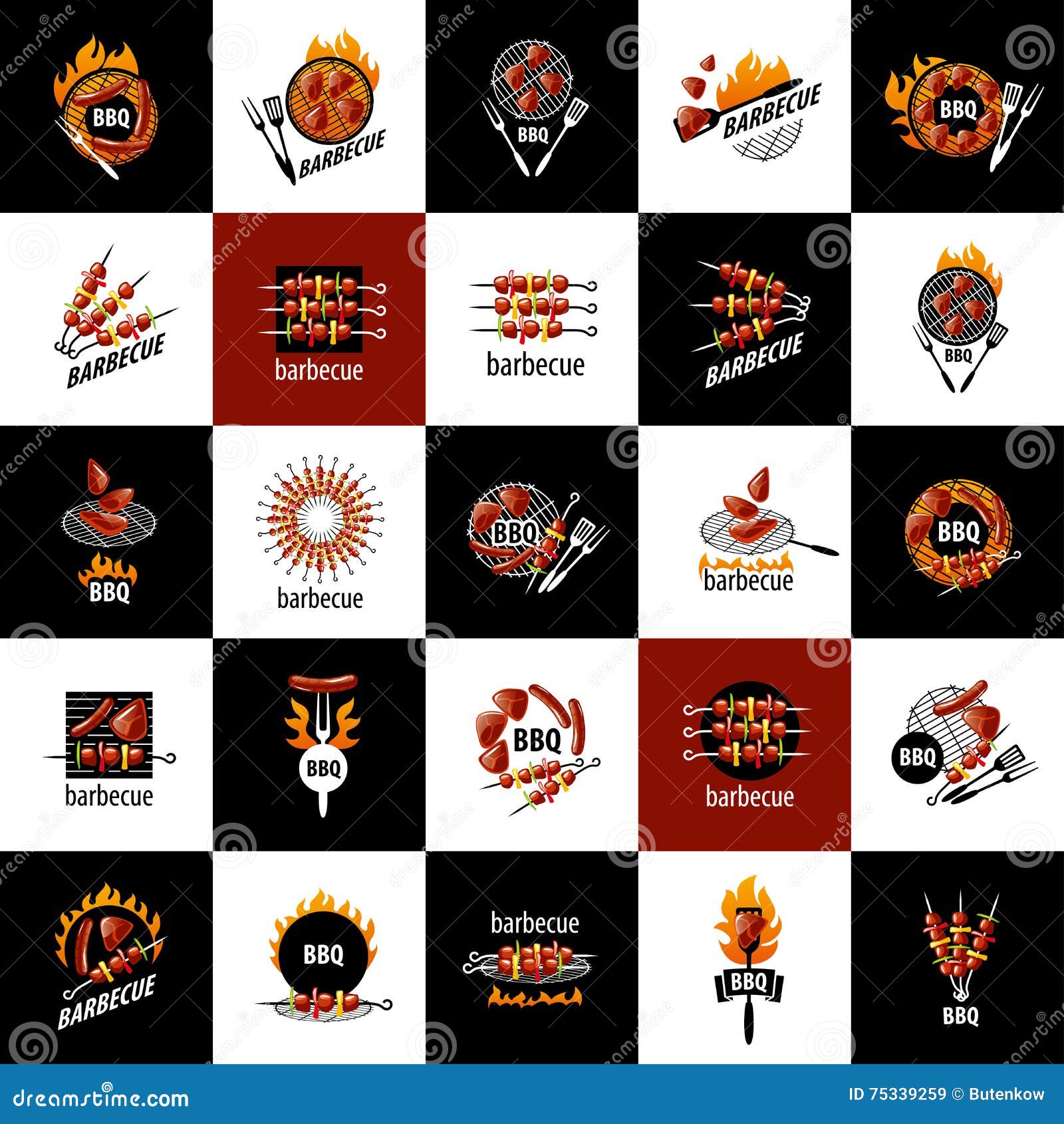 Barbecue party logo stock vector. Illustration of gourmet - 75339259