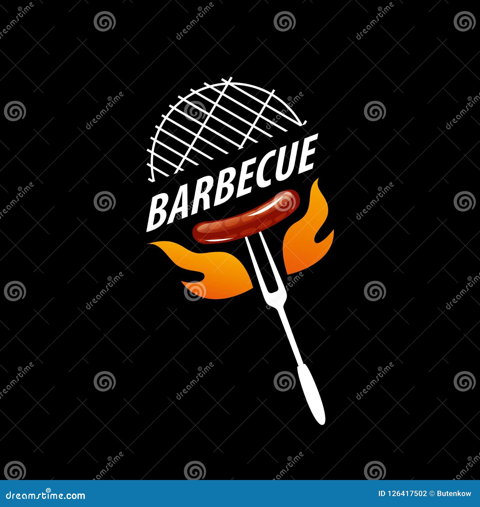 Barbecue party logo stock vector. Illustration of logo - 126417502