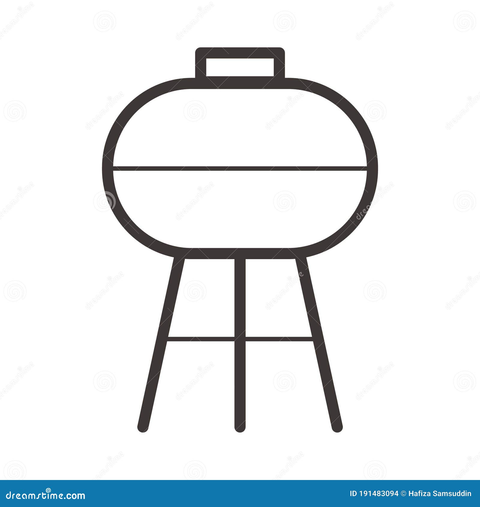 Barbecue Pit. Vector Illustration Decorative Design Stock Vector ...