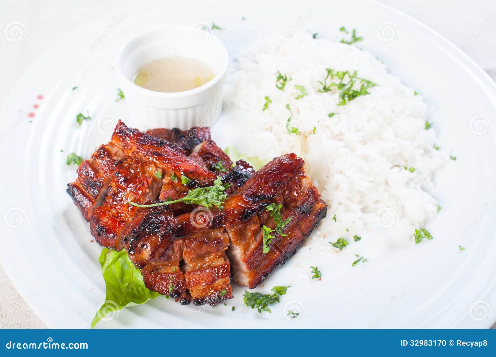 Barbecue pork belly stock photo. Image of grilled, culinary - 32983170