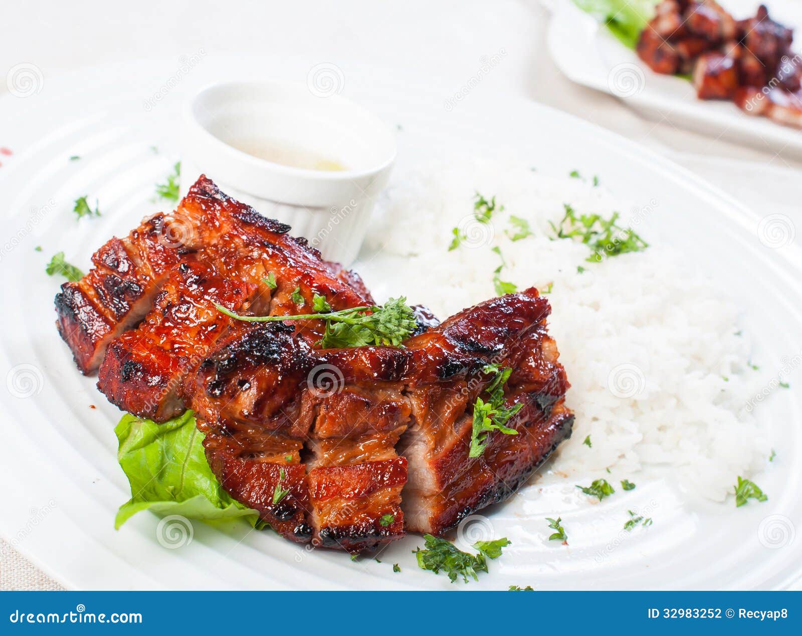 Barbecue pork belly stock photo. Image of delicious, gourmet - 32983252