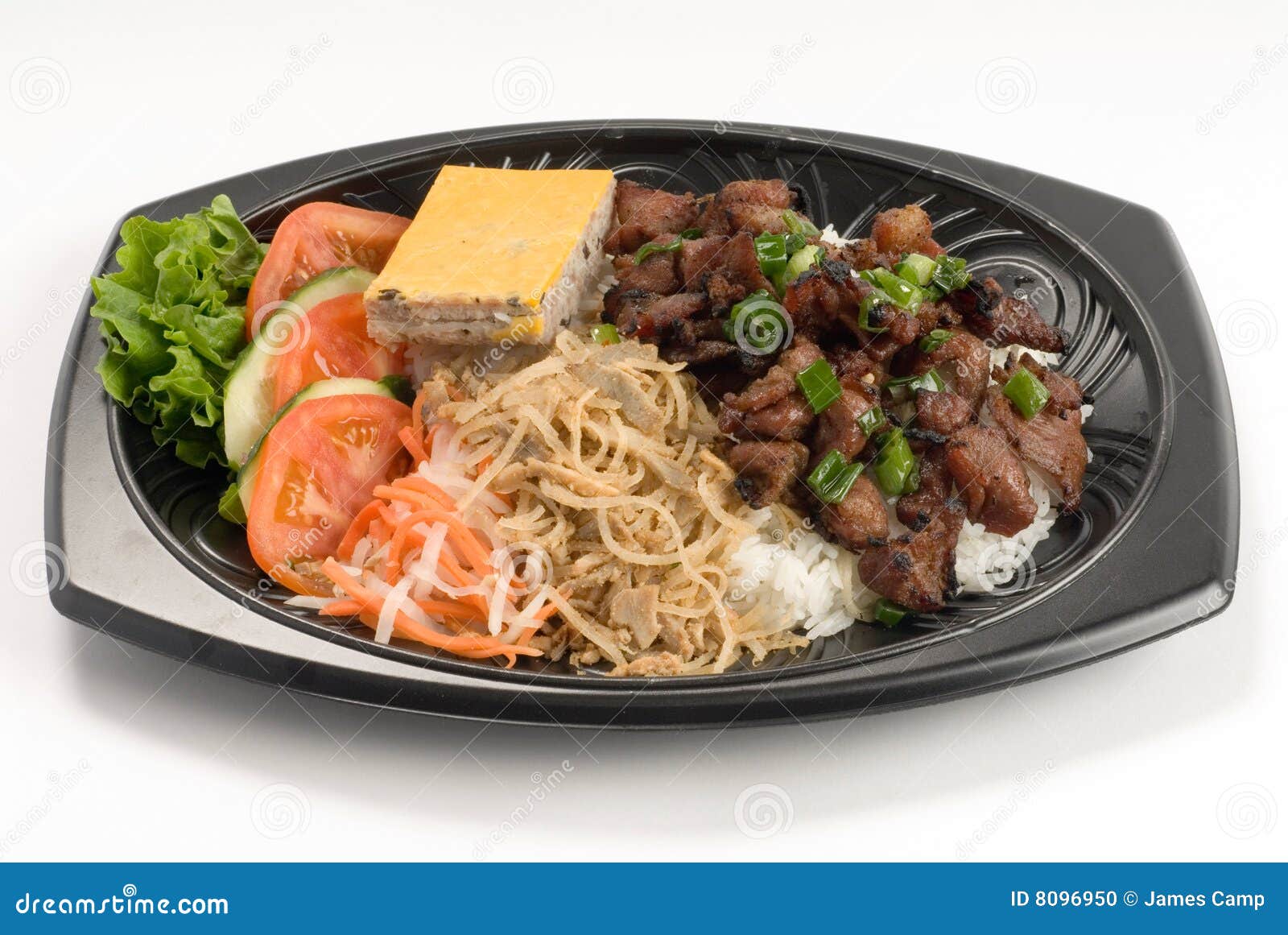 Barbecue Pork Over Rice Picture. Image: 8096950