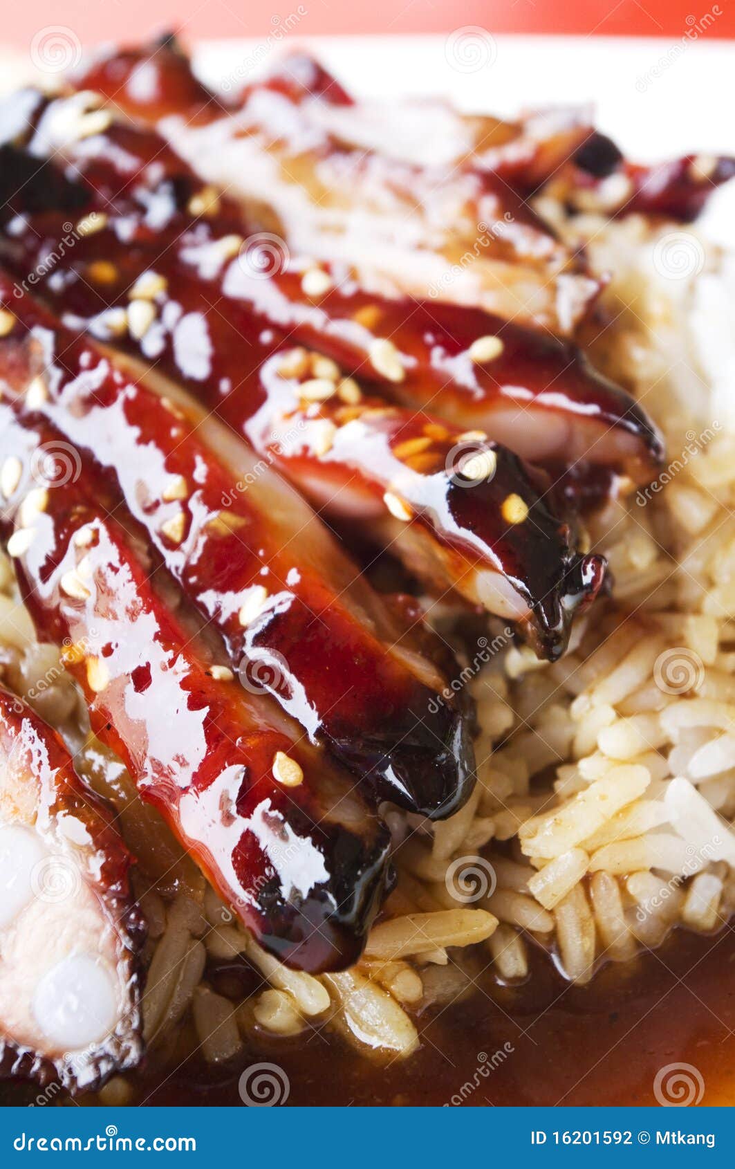 Barbecue pork ribs rice stock photo. Image of cuisine - 16201592