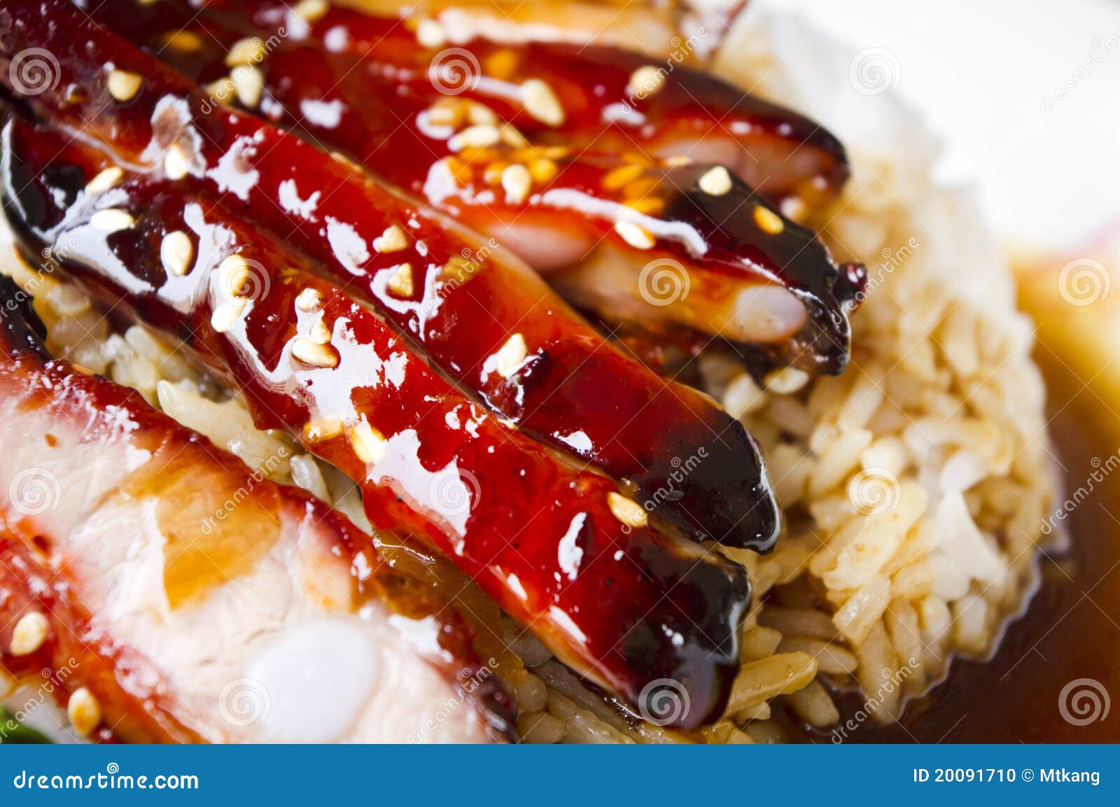 Barbecue pork ribs rice stock photo. Image of ribs, dishes - 20091710