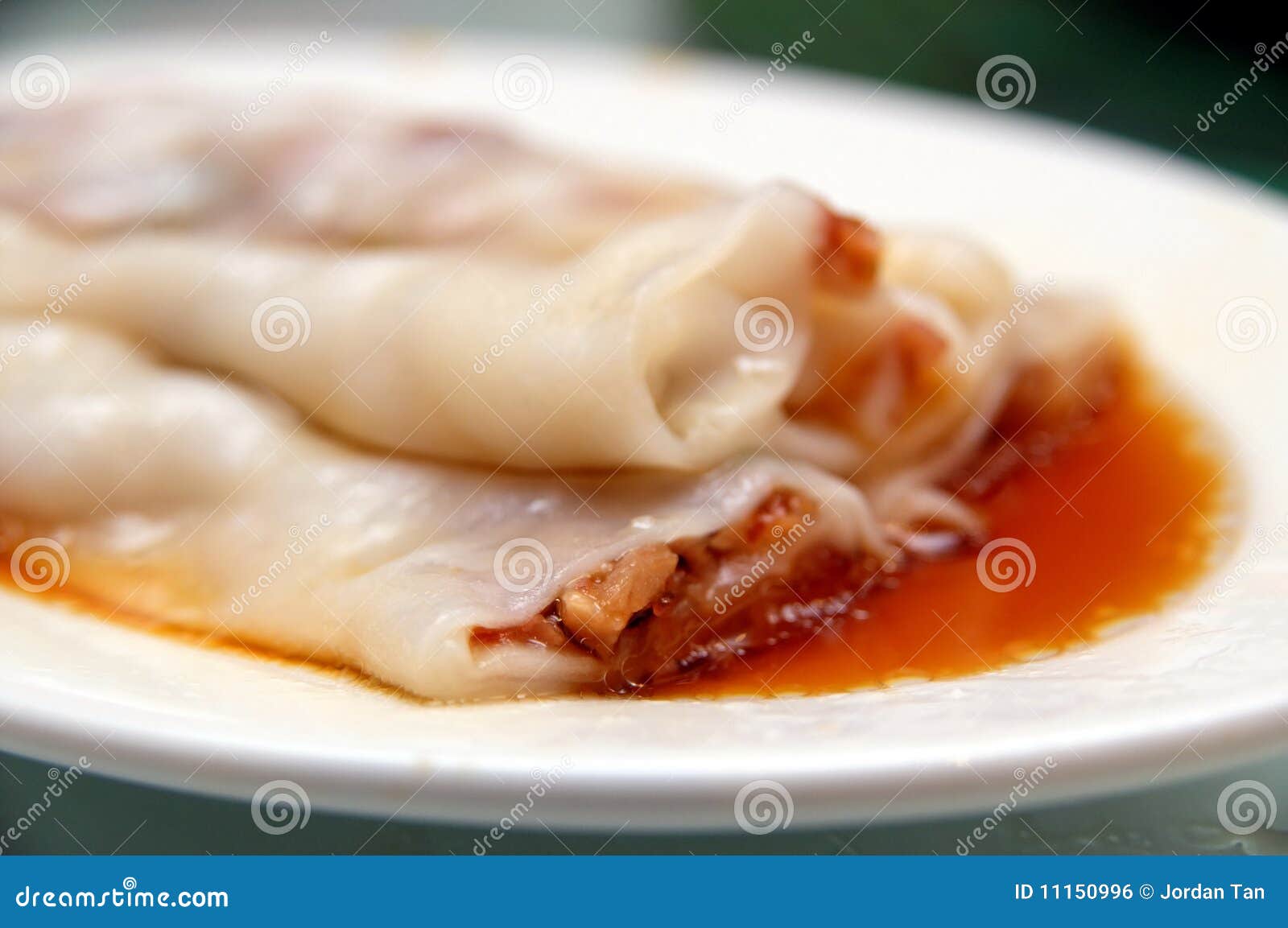 Barbecue Pork Rice Noodle Roll Stock Photo - Image of cuisine, delicacy ...