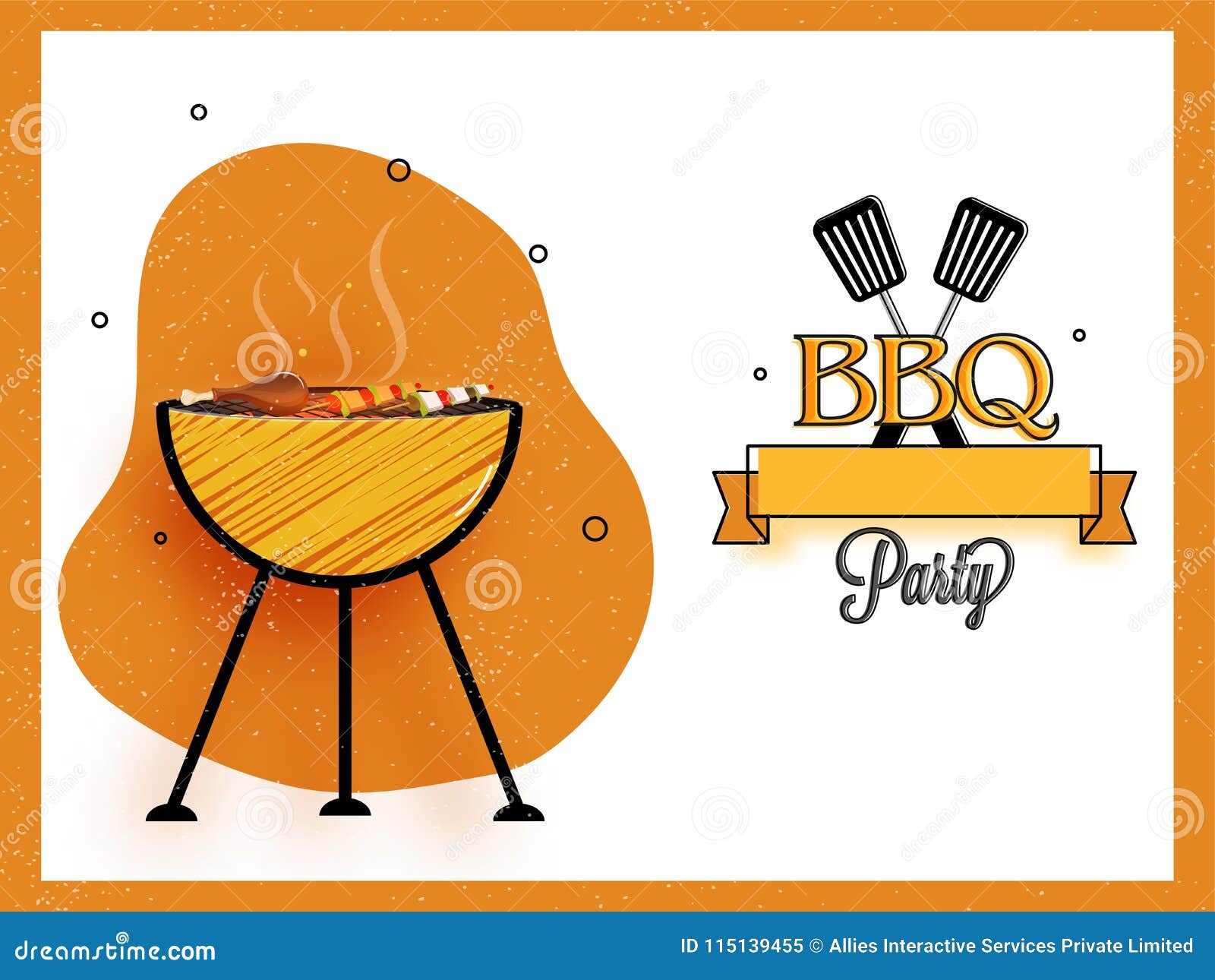 Barbecue Poster, Flyer, Template or Invitation Design. Stock ...
