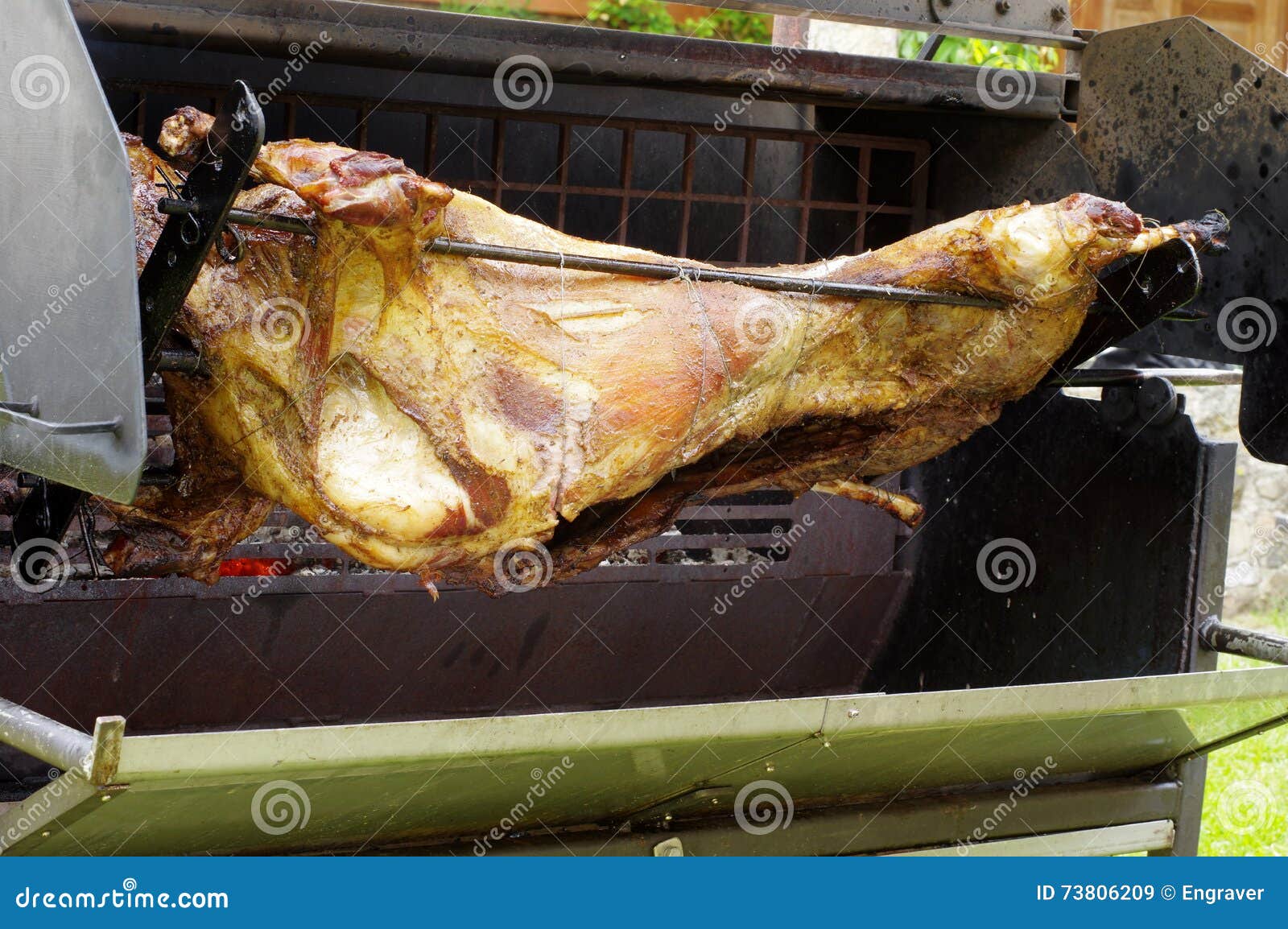 Barbecue ram stock image. Image of broil, roast, crispy - 73806209