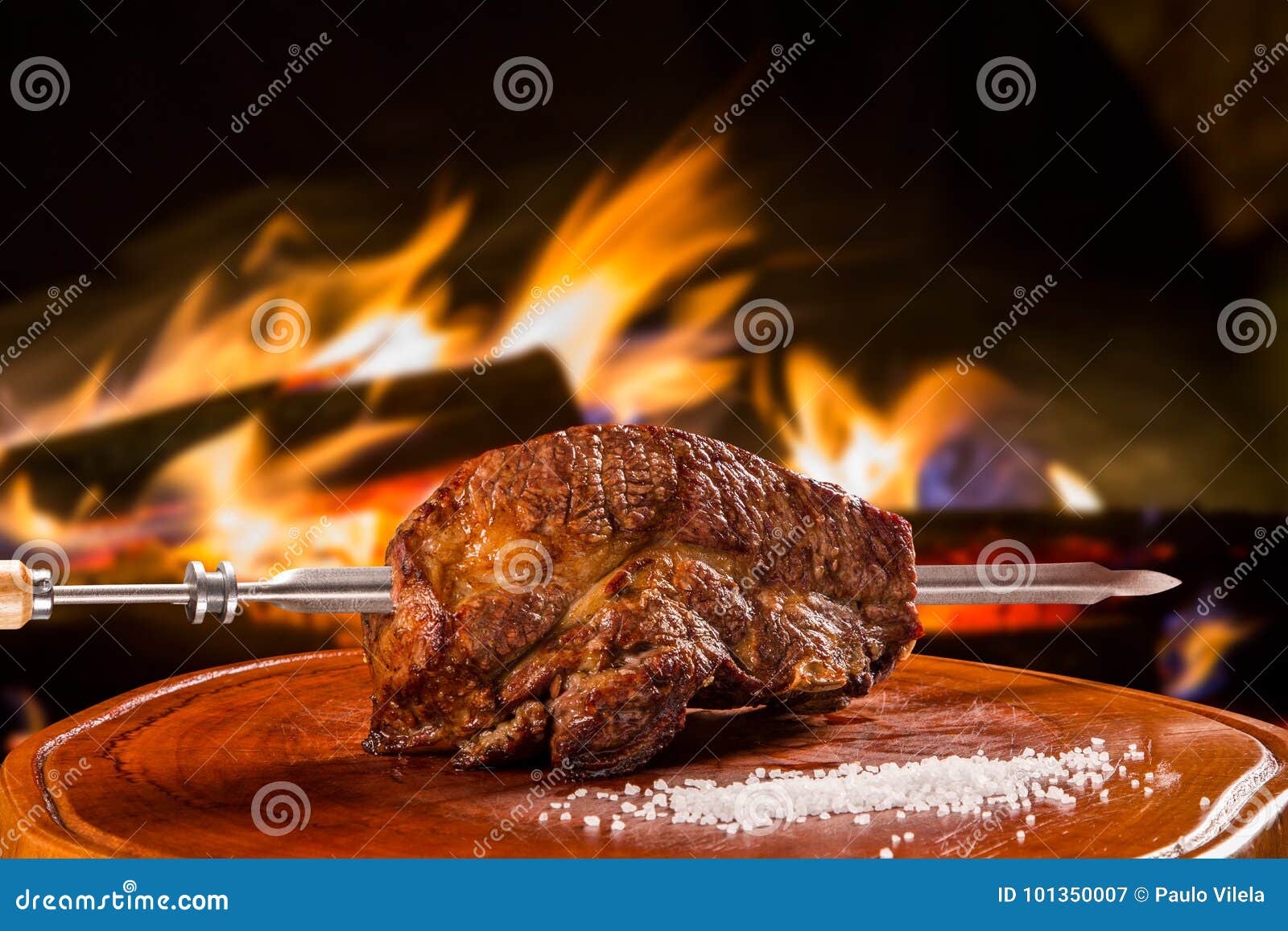 Barbecue Ribs, Traditional Brazilian Barbecue. Stock Image - Image of ...