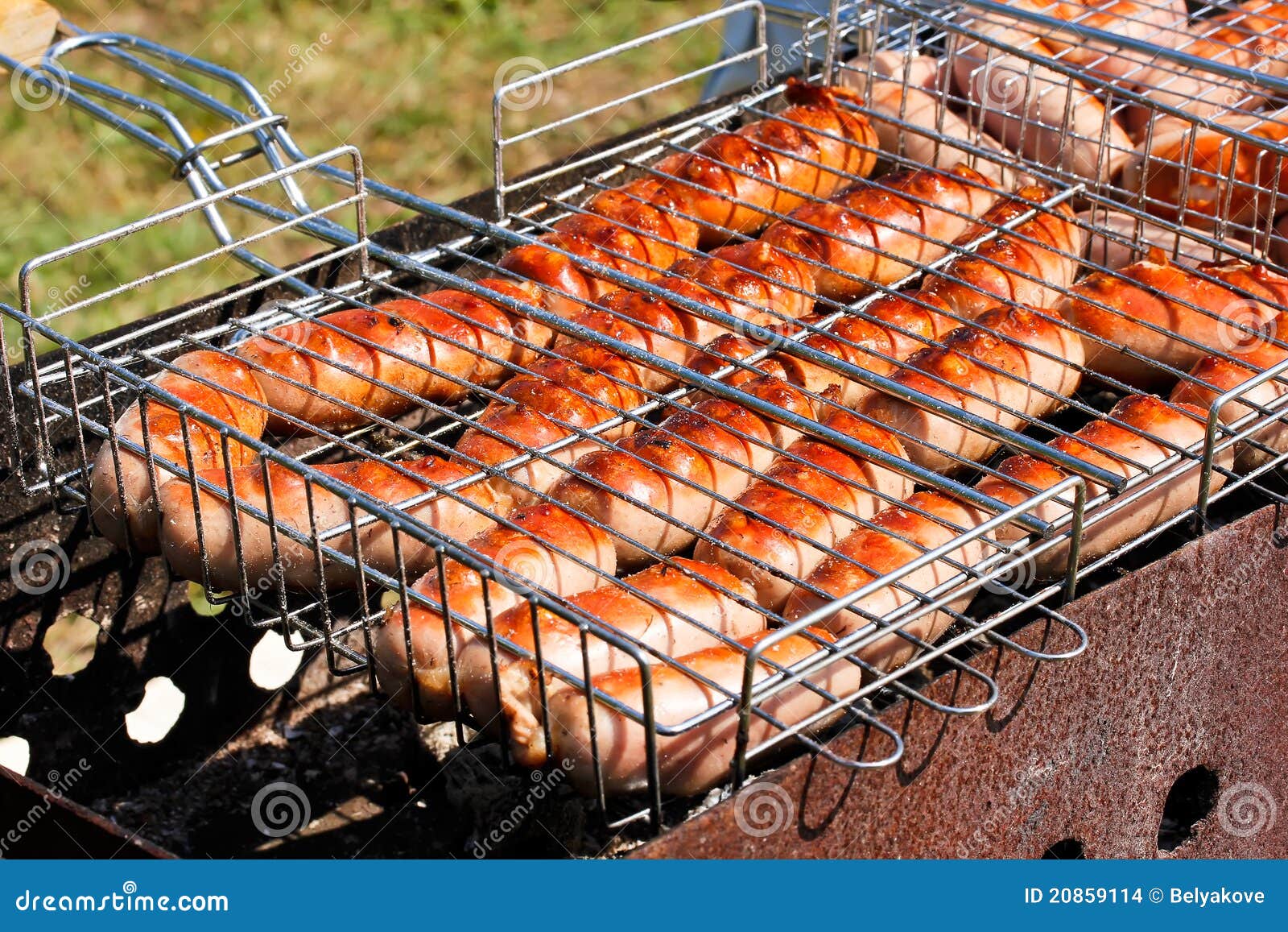 Barbecue sausages stock photo. Image of outside, outdoors - 20859114