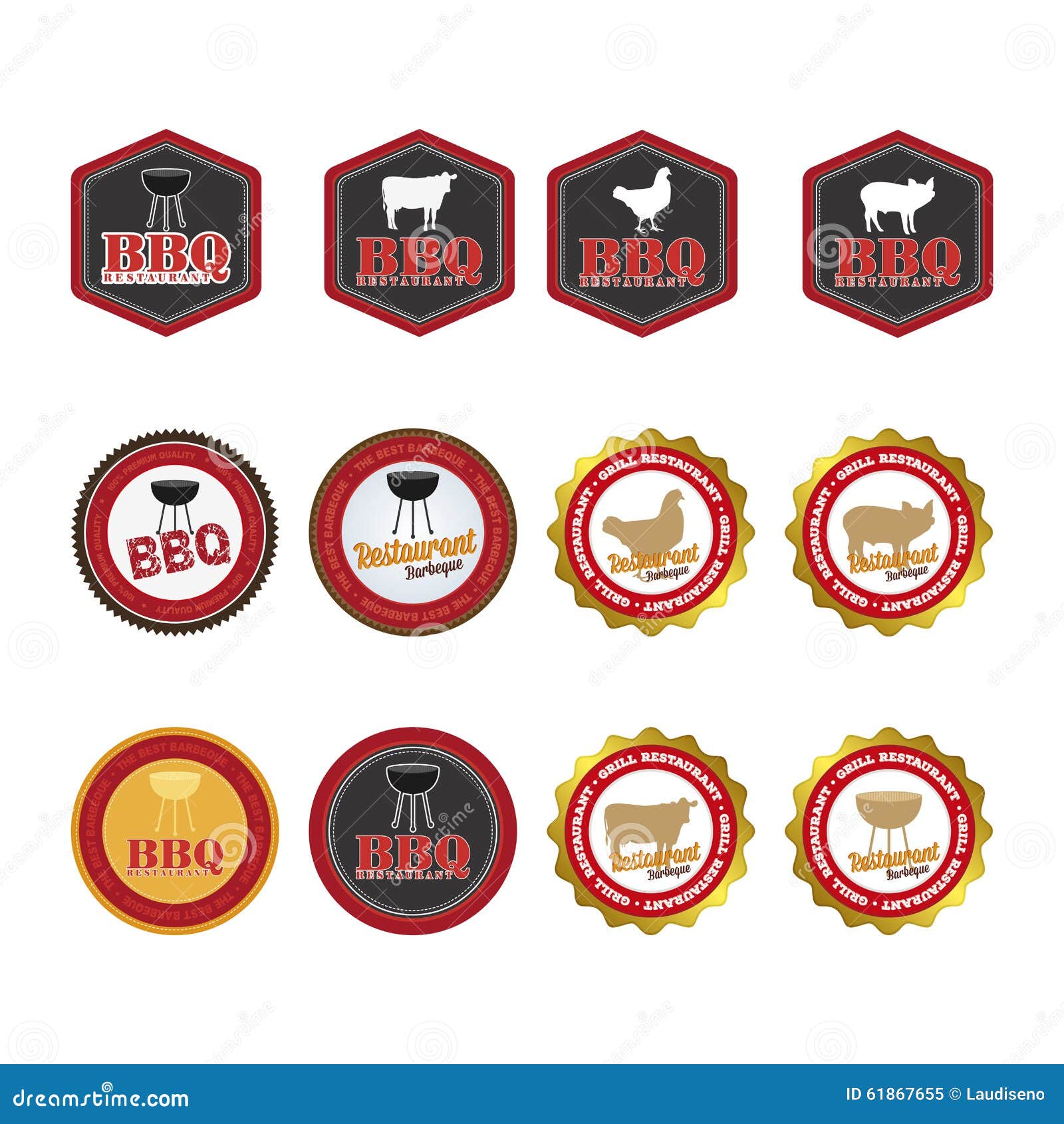 Barbecue stock vector. Illustration of label, restaurant - 61867655