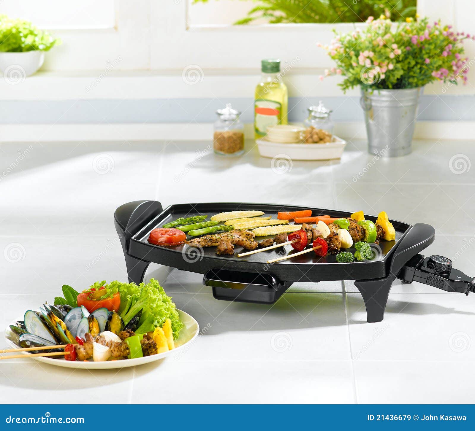 Barbecue smokeless stove stock image. Image of test, table - 21436679