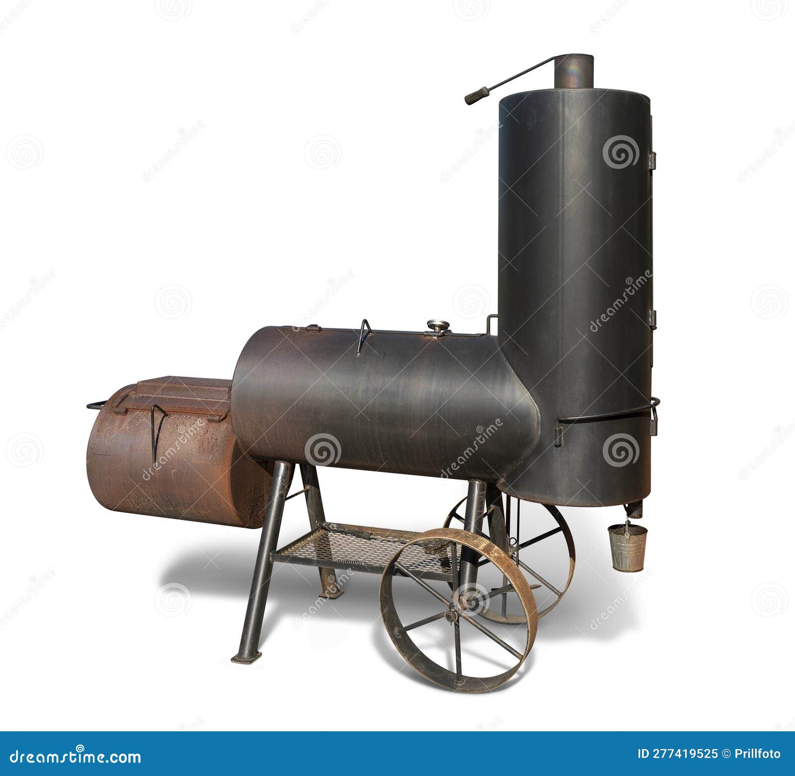 Barbecue smoker stock image. Image of smoker, white - 277419525
