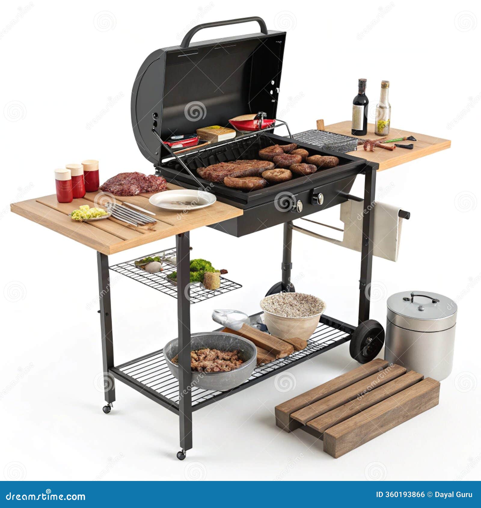 Barbecue Stand Isolated On Transparent Background Stock Photo ...