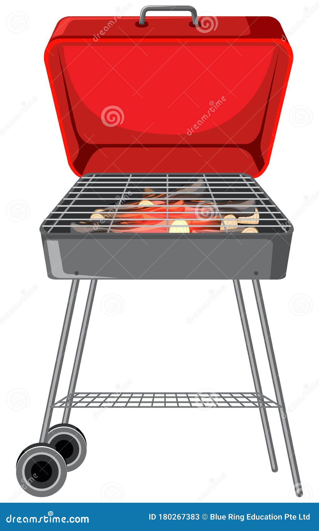 Barbecue Stand on White Background Stock Vector - Illustration of ...
