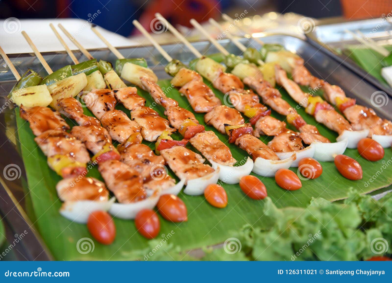 Barbecue on Sticks are Grilling. Barbeque on the Grill. Stock Image ...