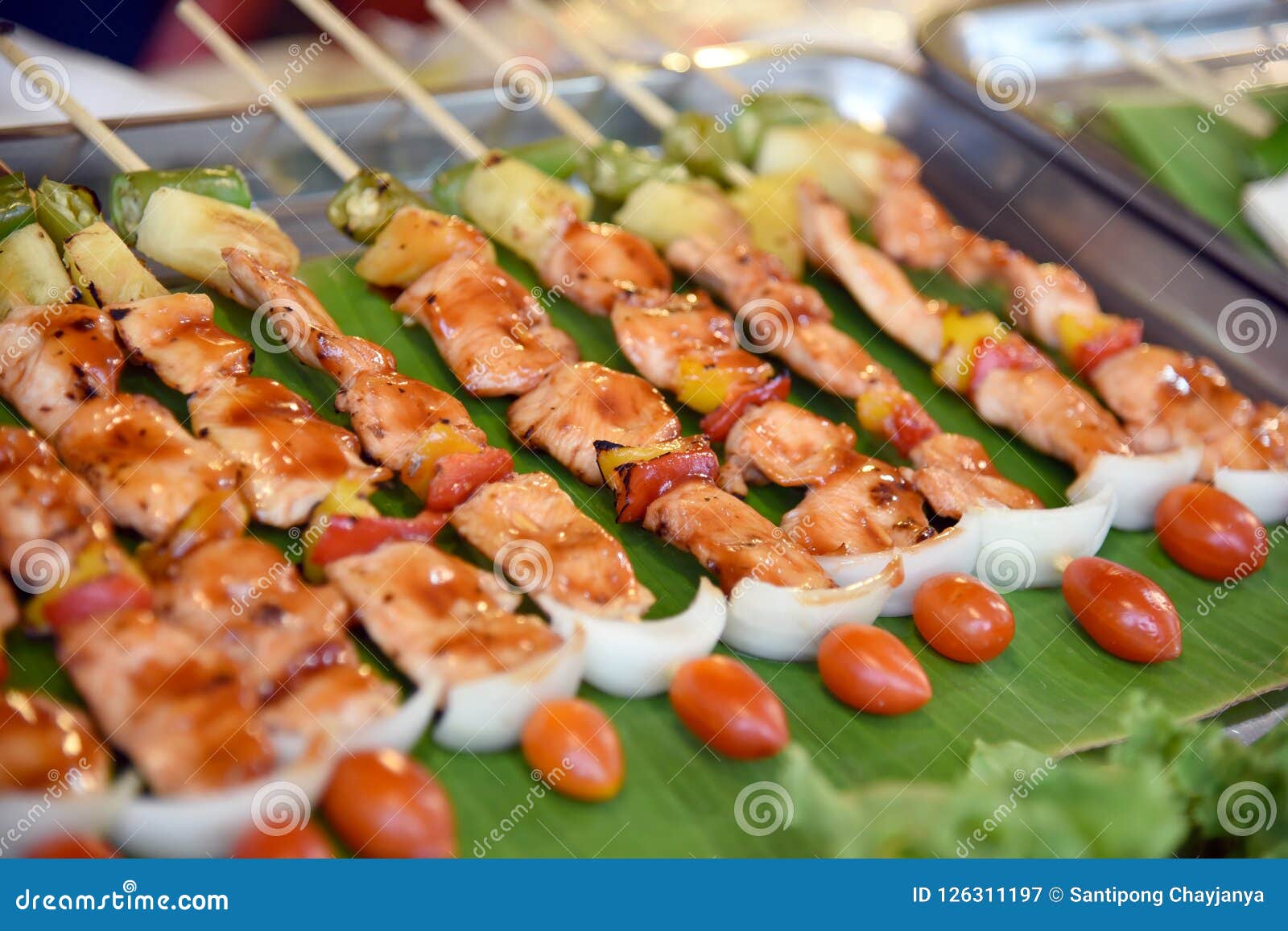 Barbecue on Sticks are Grilling. Barbeque on the Grill. Stock Image ...