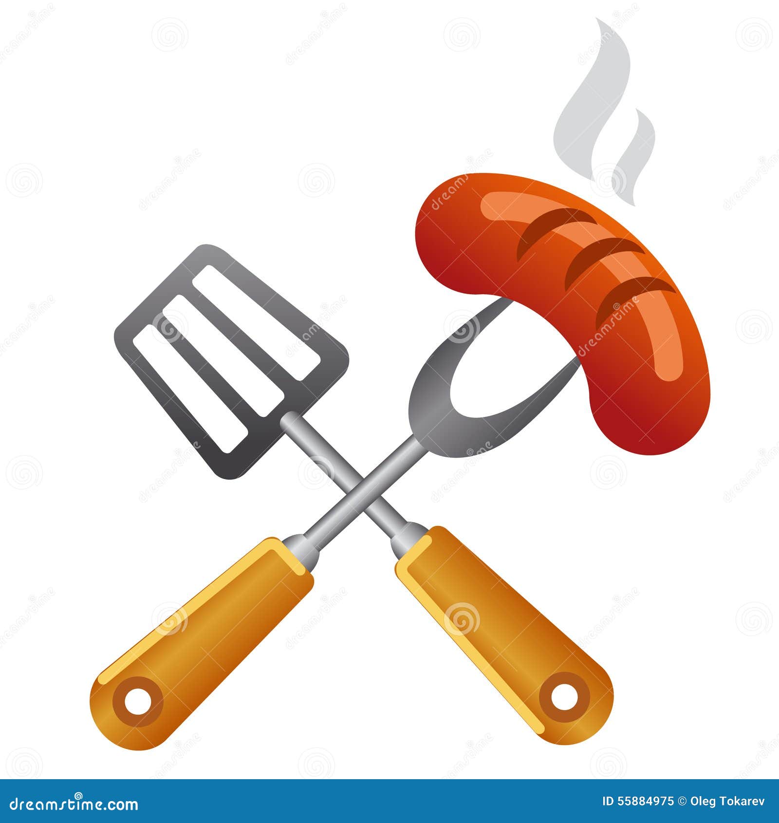 Barbecue symbol stock illustration. Illustration of meat - 55884975