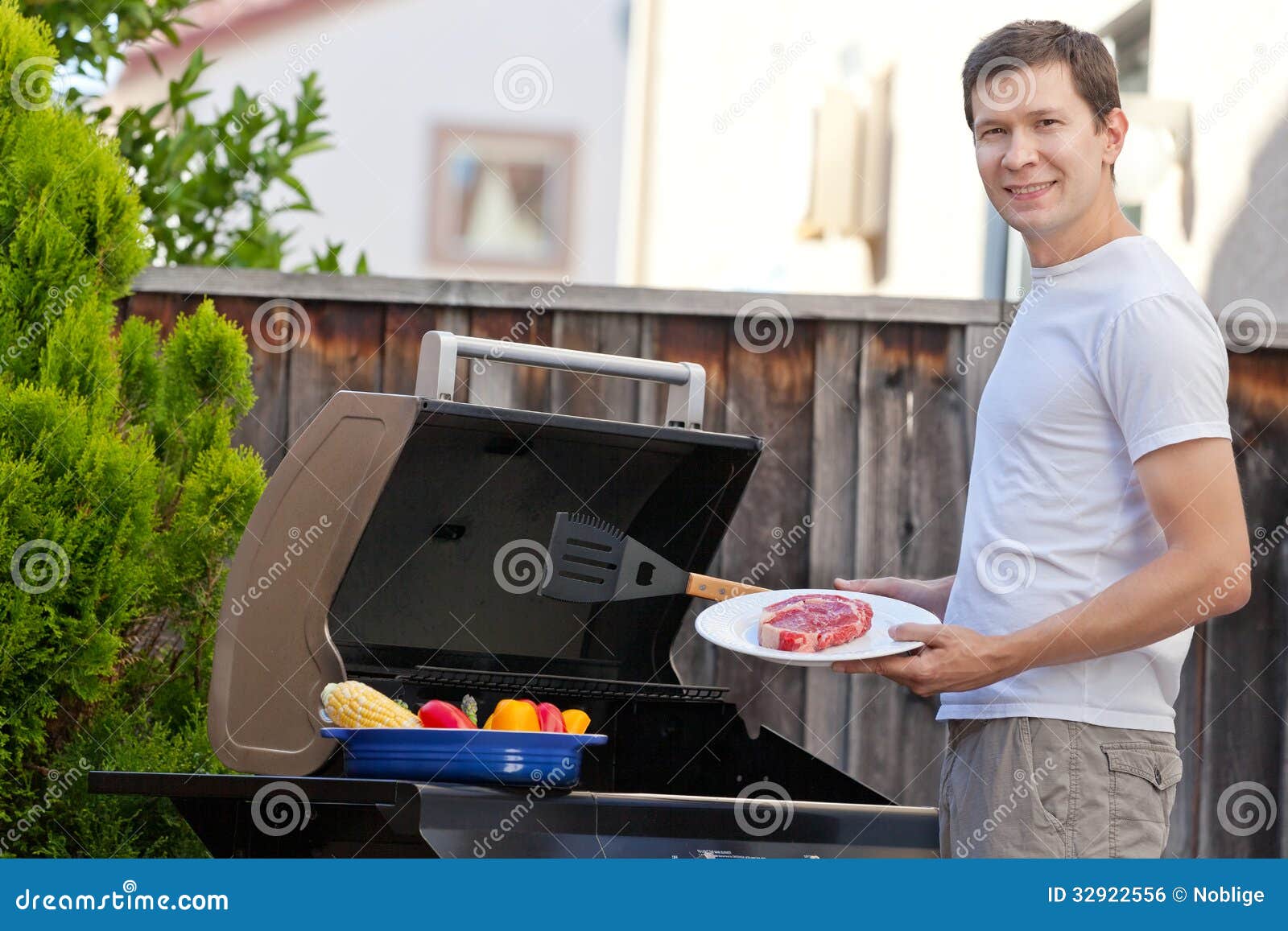 Barbecue time stock photo. Image of hand, bell, adult - 32922556