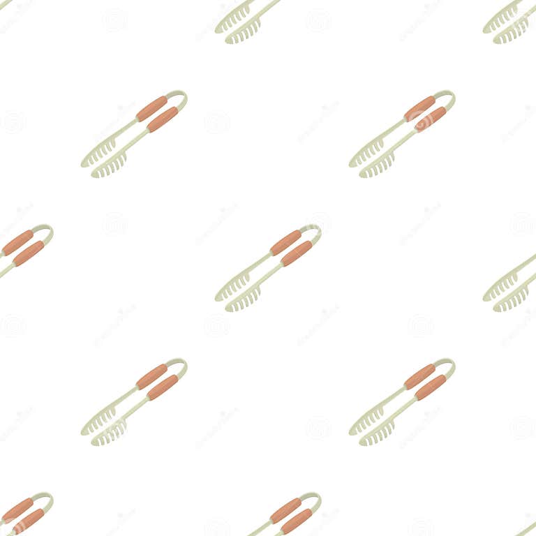 Barbecue Tongs Pattern Seamless Vector Stock Vector - Illustration of ...