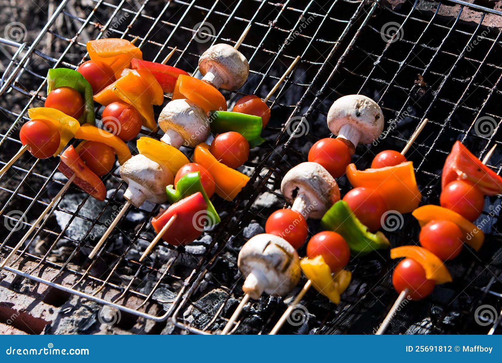 Barbecue Vegetables stock photo. Image of grill, charcoal - 25691812