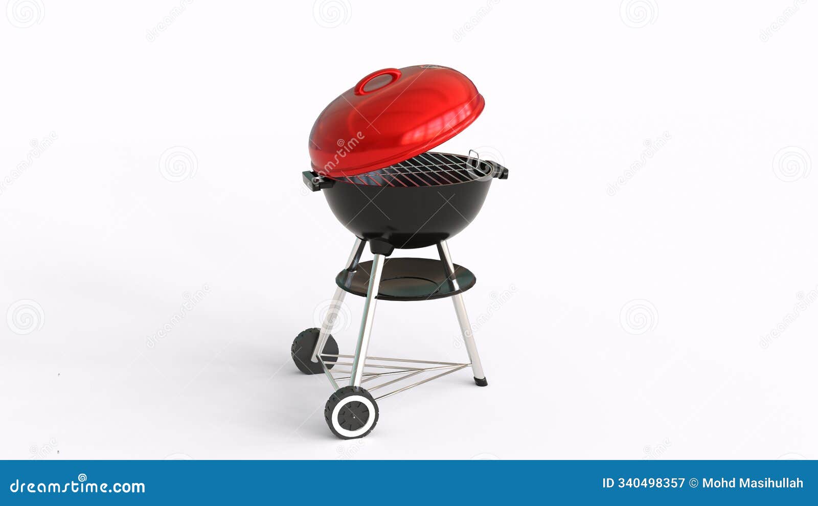 Barbecue with White Background Stock Illustration - Illustration of ...