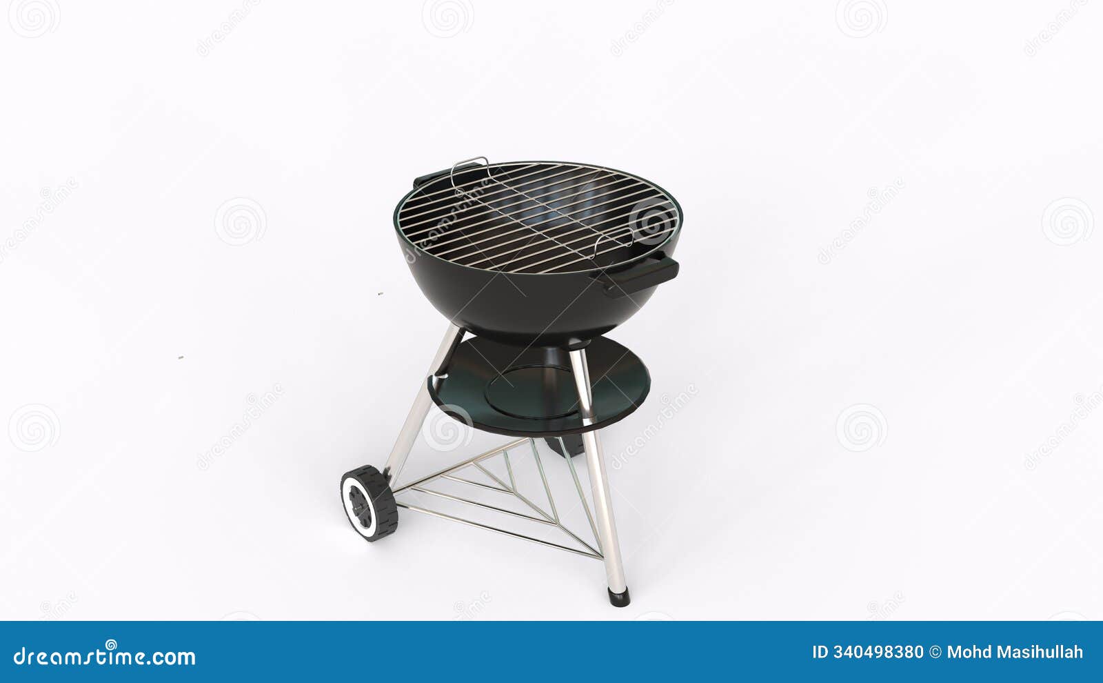 Barbecue with White Background Stock Illustration - Illustration of ...