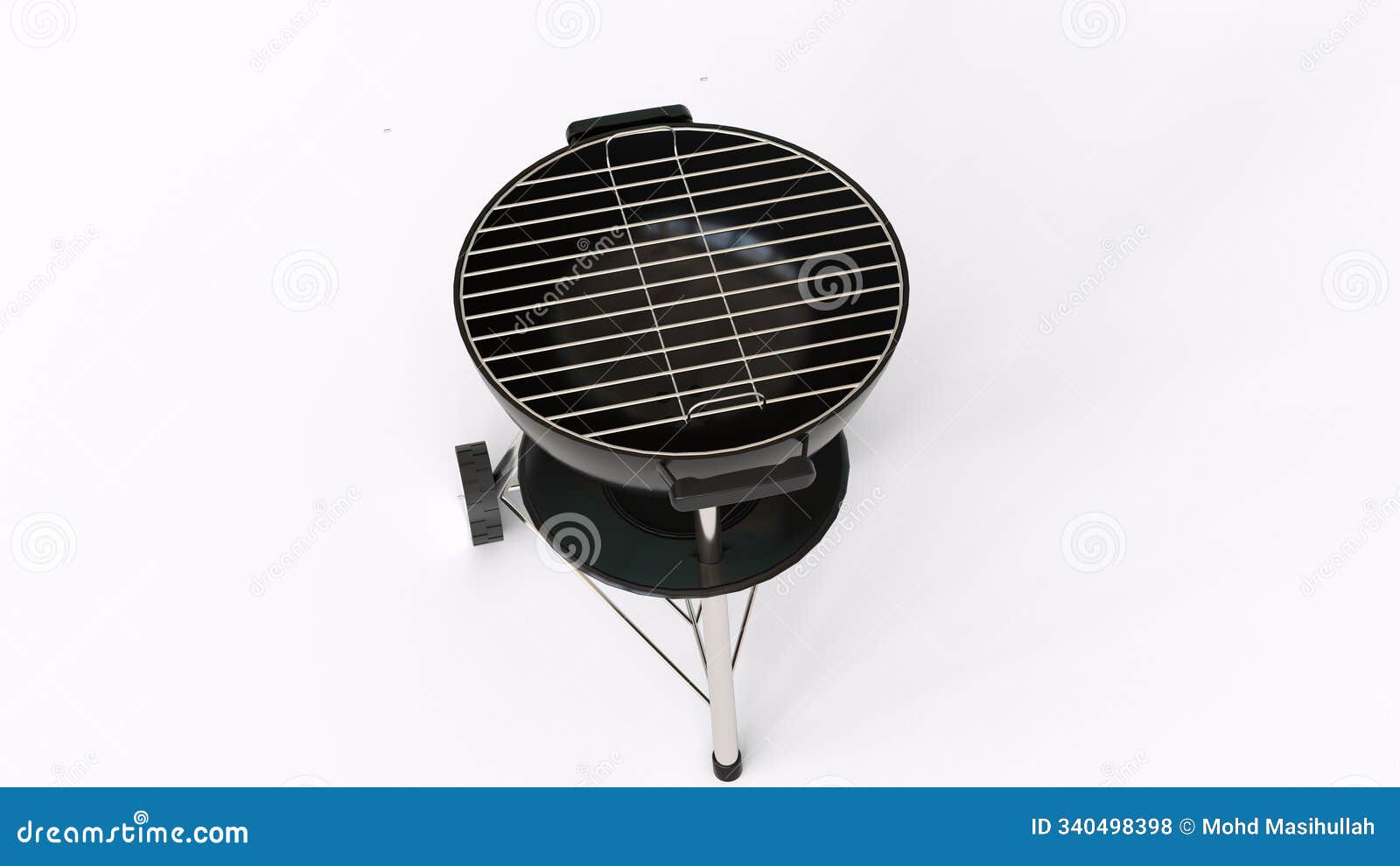 Barbecue with White Background Stock Illustration - Illustration of ...