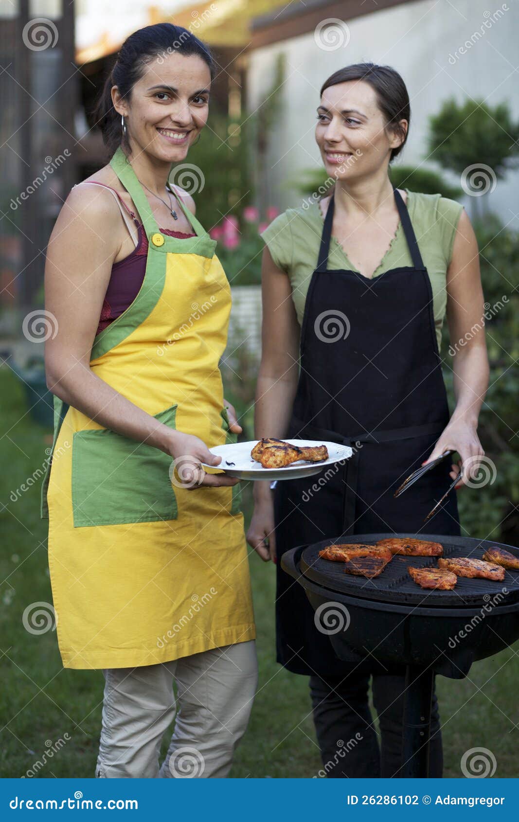 Barbecue woman stock photo. Image of woman, summer, girl - 26286102