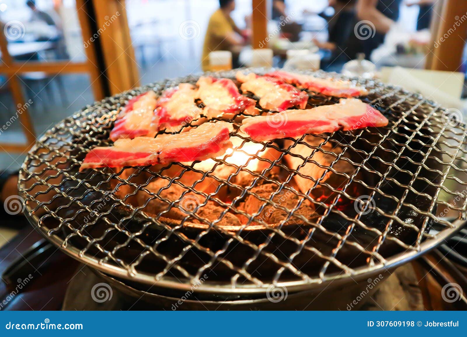 Barbecued Beef or Grilled Beef on the Broiler Stock Photo - Image of ...