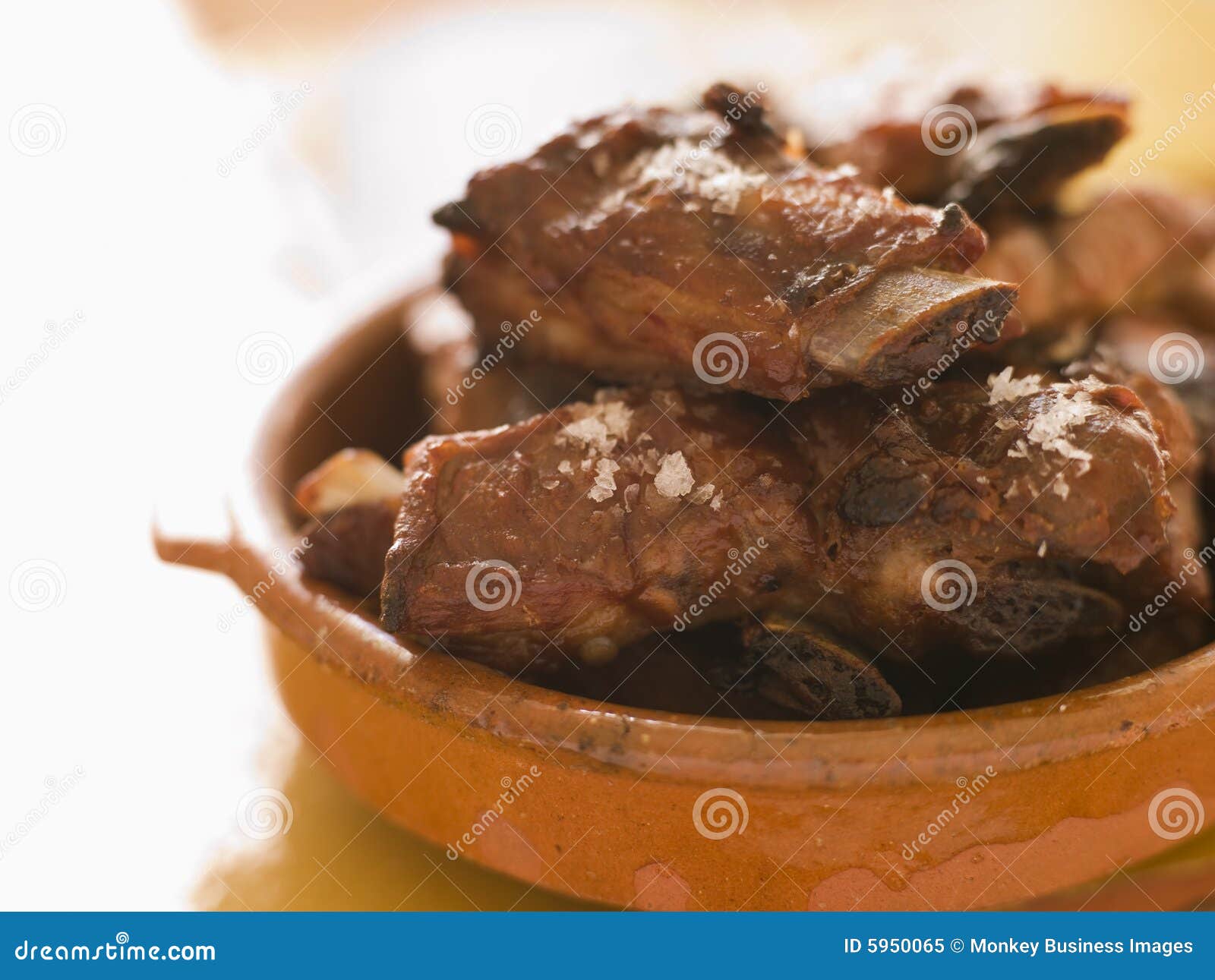 Barbecued Mini Pork Ribs stock image. Image of buffet - 5950065