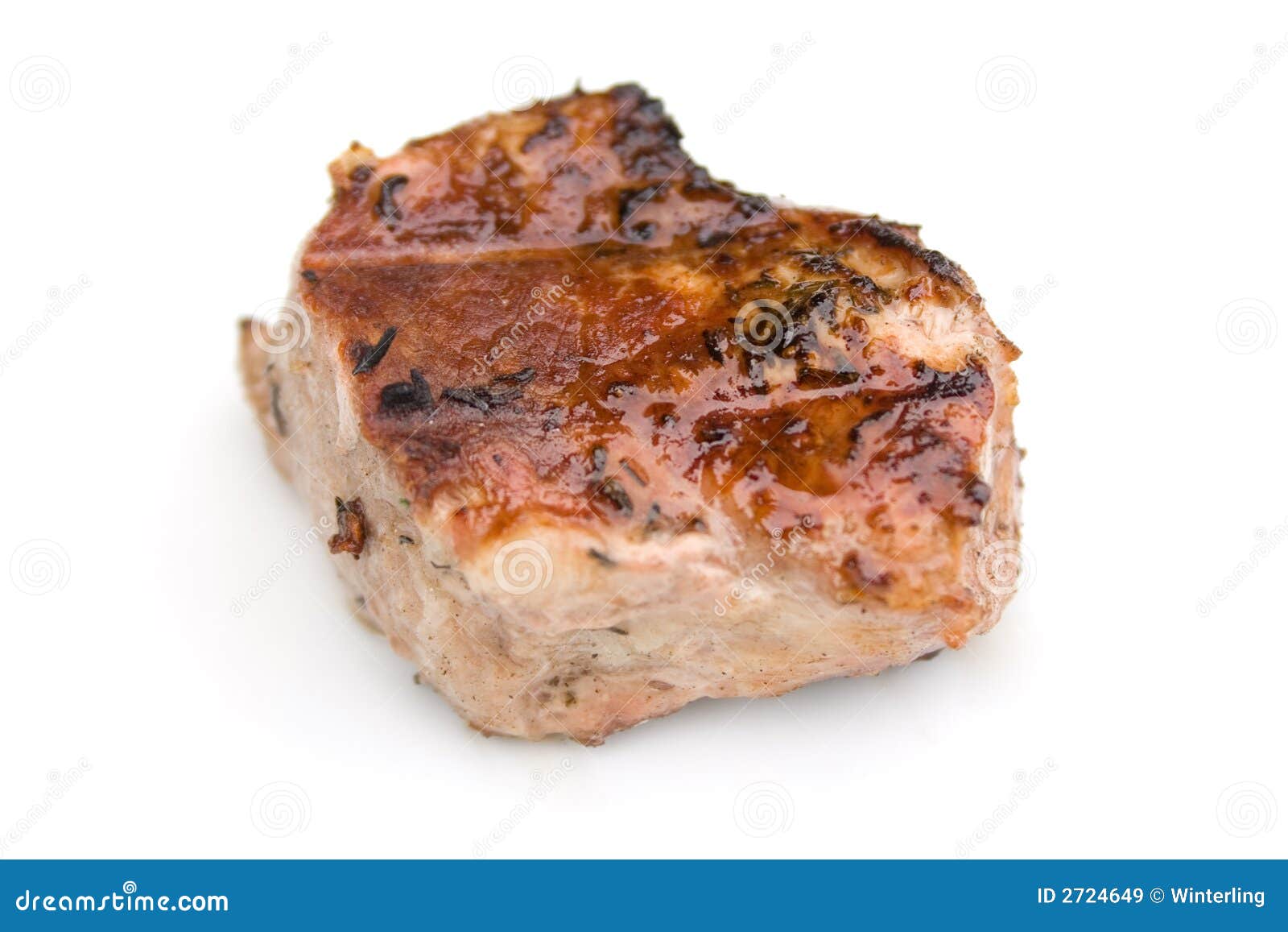 Barbecued Piece of Meat stock image. Image of edible, closeup - 2724649