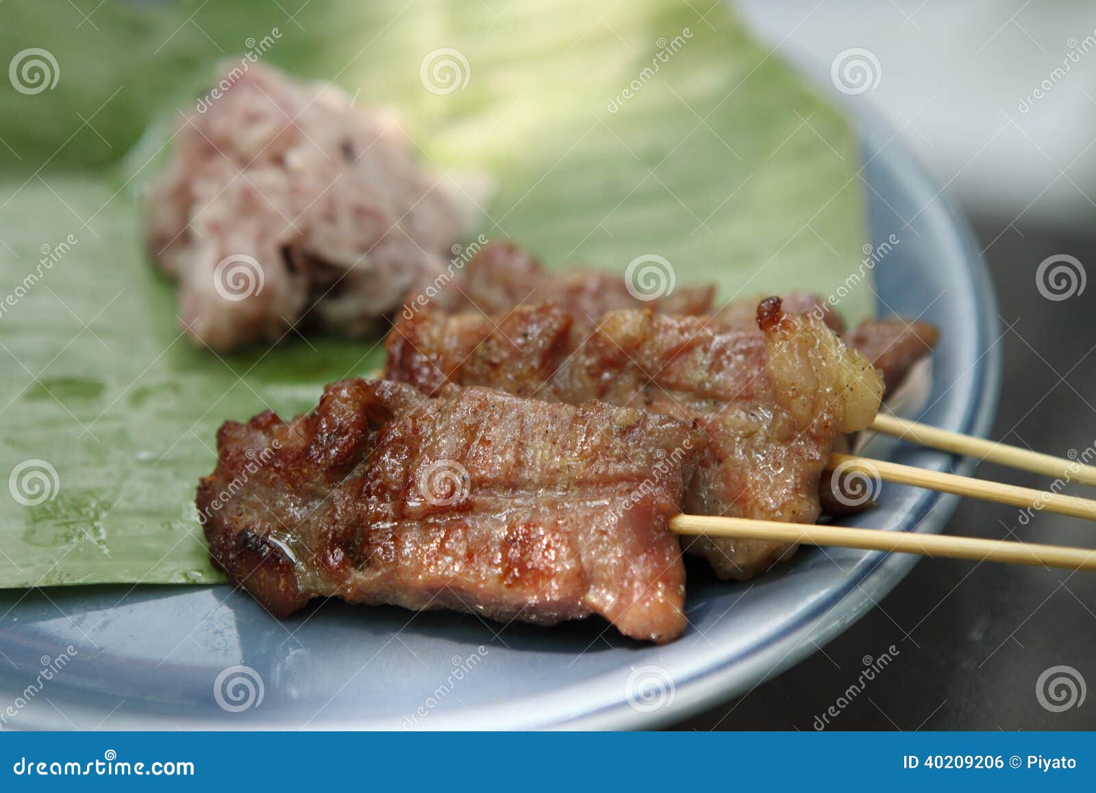 Barbecued pork stock photo. Image of thai, grill, mutton - 40209206