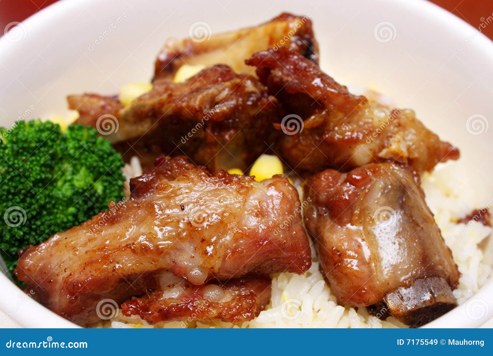 Barbecued Pork Rice stock image. Image of food, asia, oriental - 7175549