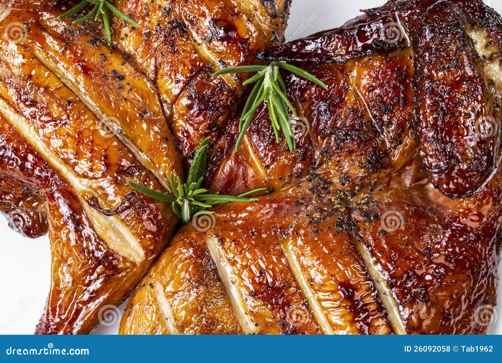 Barbecued Smoked Half Chicken Stock Photo - Image of background, detail ...
