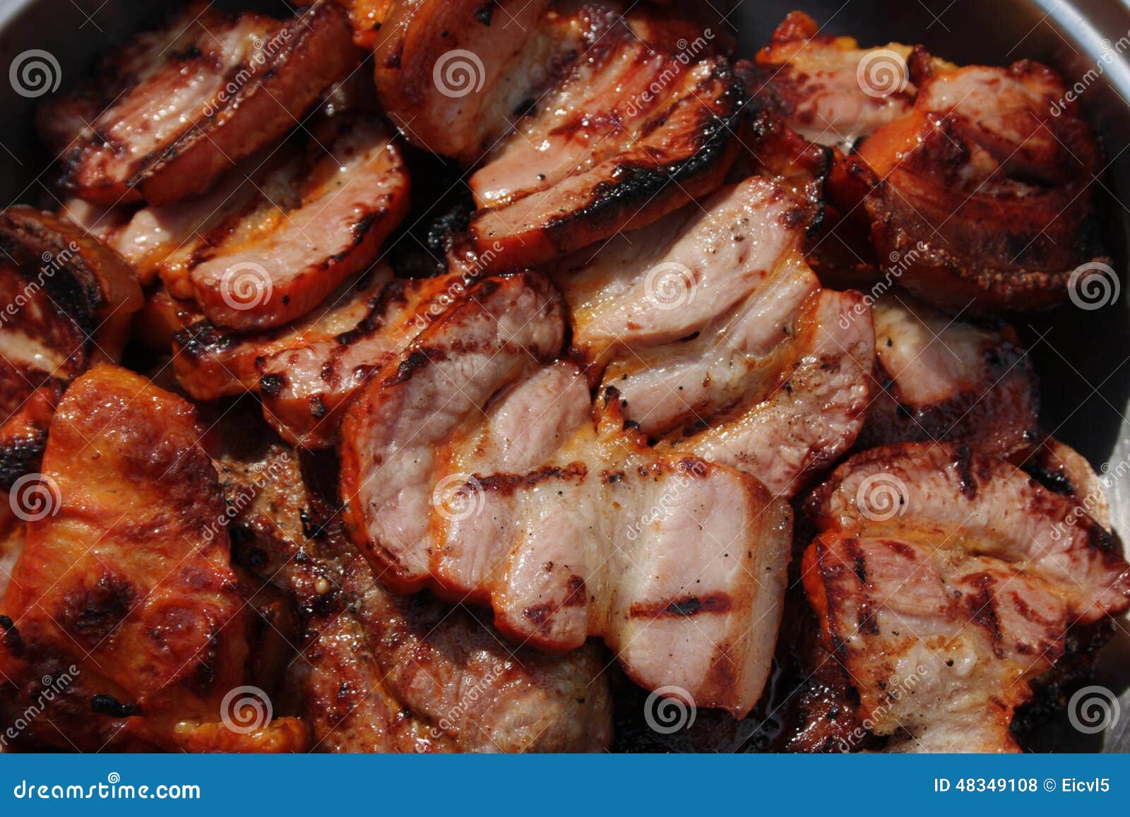 Barbecuing Meat on Charcoal Fire Closeup Image. Stock Photo - Image of ...