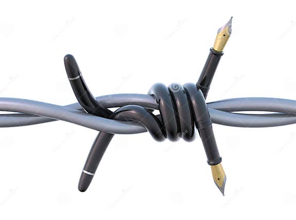 Barbed fountain pen stock illustration. Illustration of white - 16095257