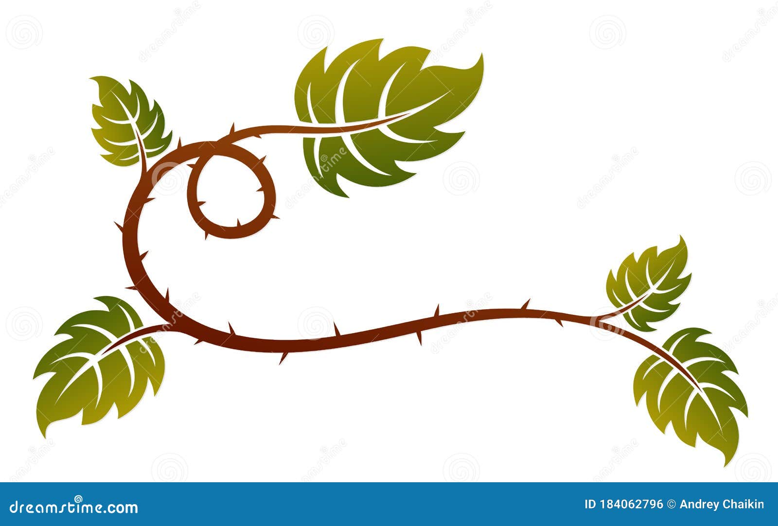 The Barbed plant symbol. stock vector. Illustration of symbol - 184062796