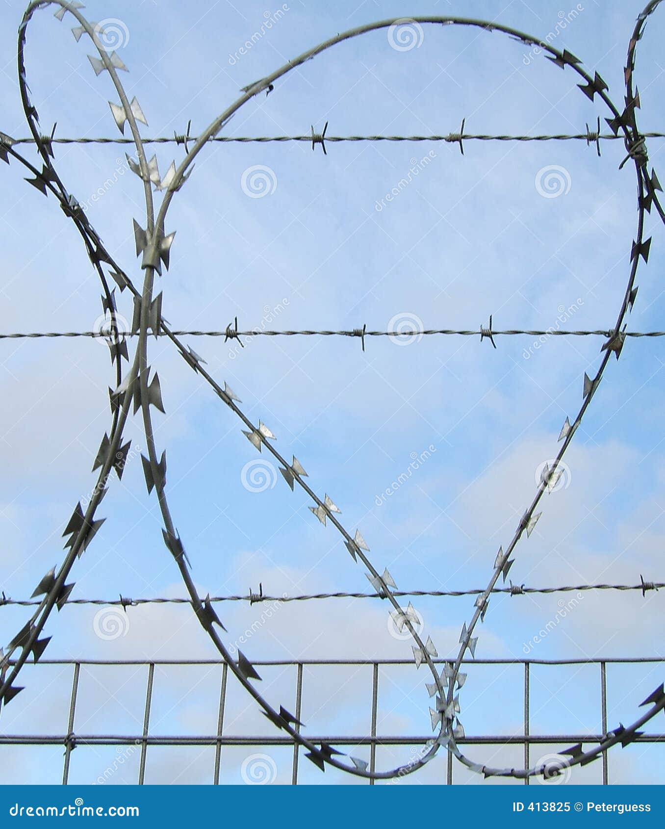 Barbed and Razor Wire stock image. Image of protect, razor - 413825