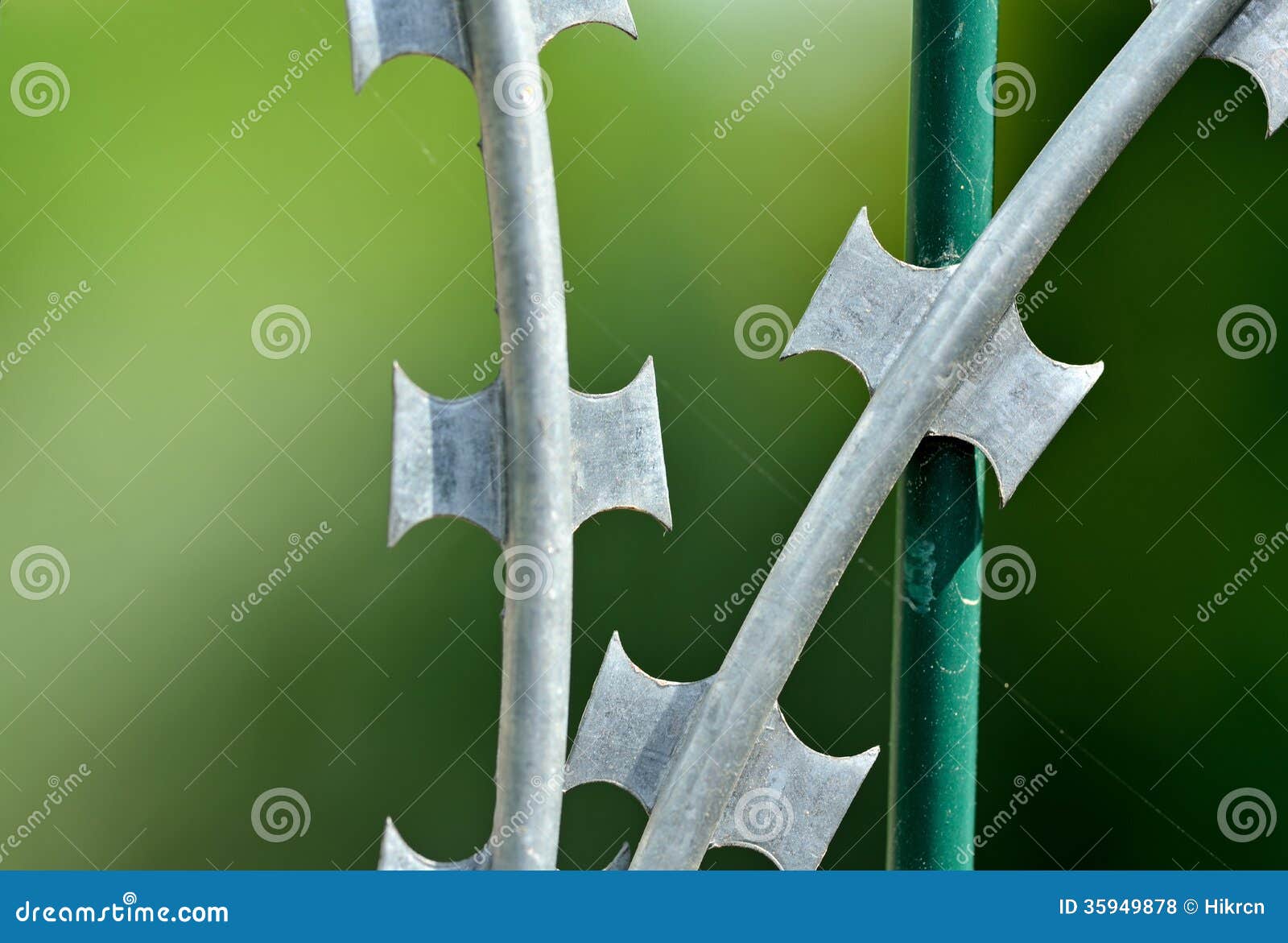 Barbed and Razor Wire for High Security Stock Photo - Image of closed ...