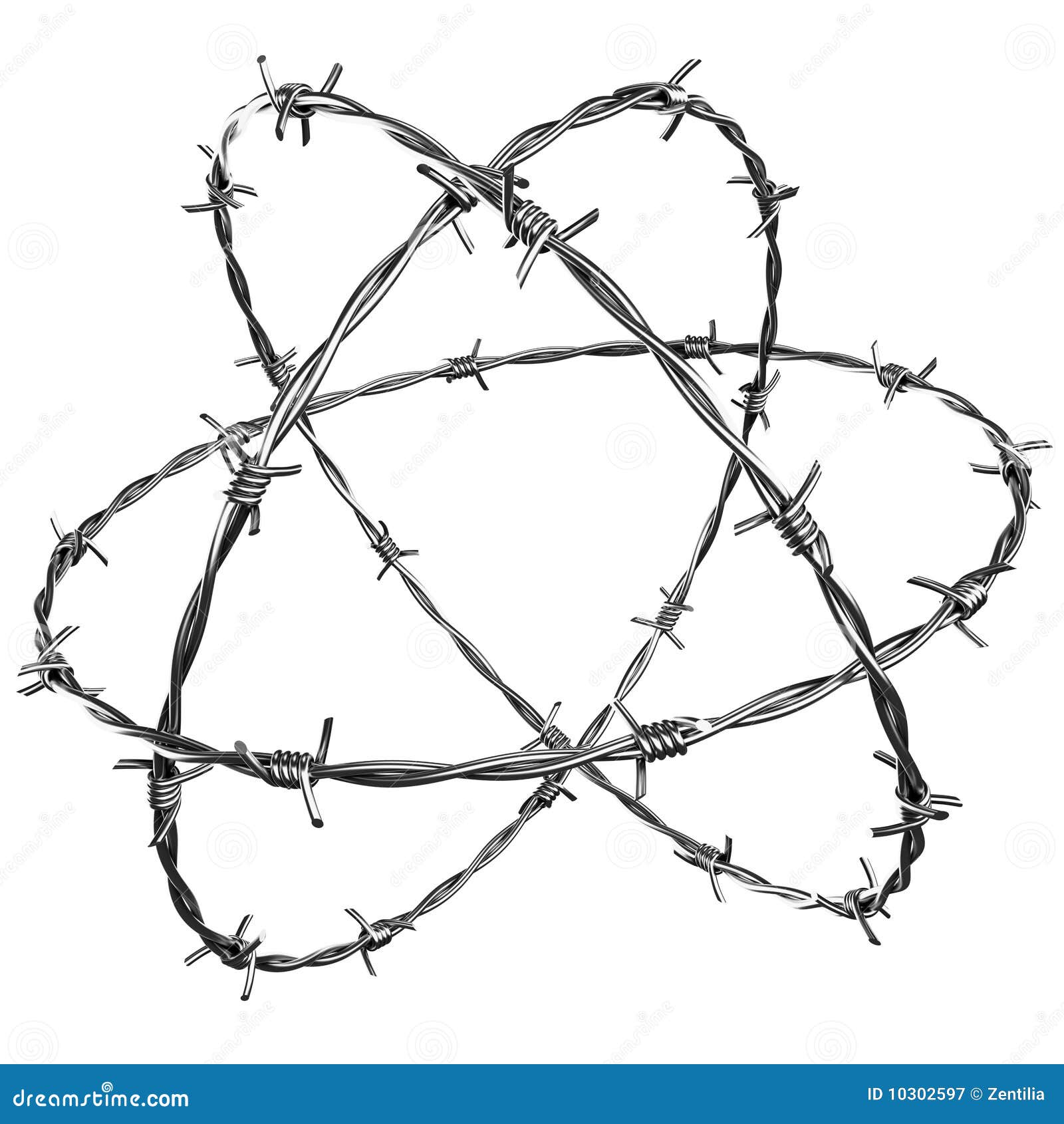 Barbed wire stock illustration. Illustration of access - 10302597