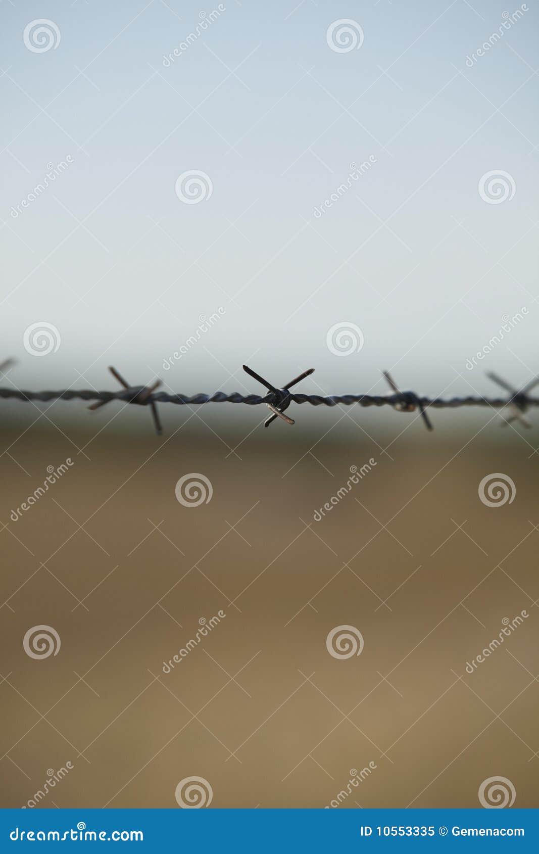 Barbed wire stock image. Image of forbidden, horizontal - 10553335