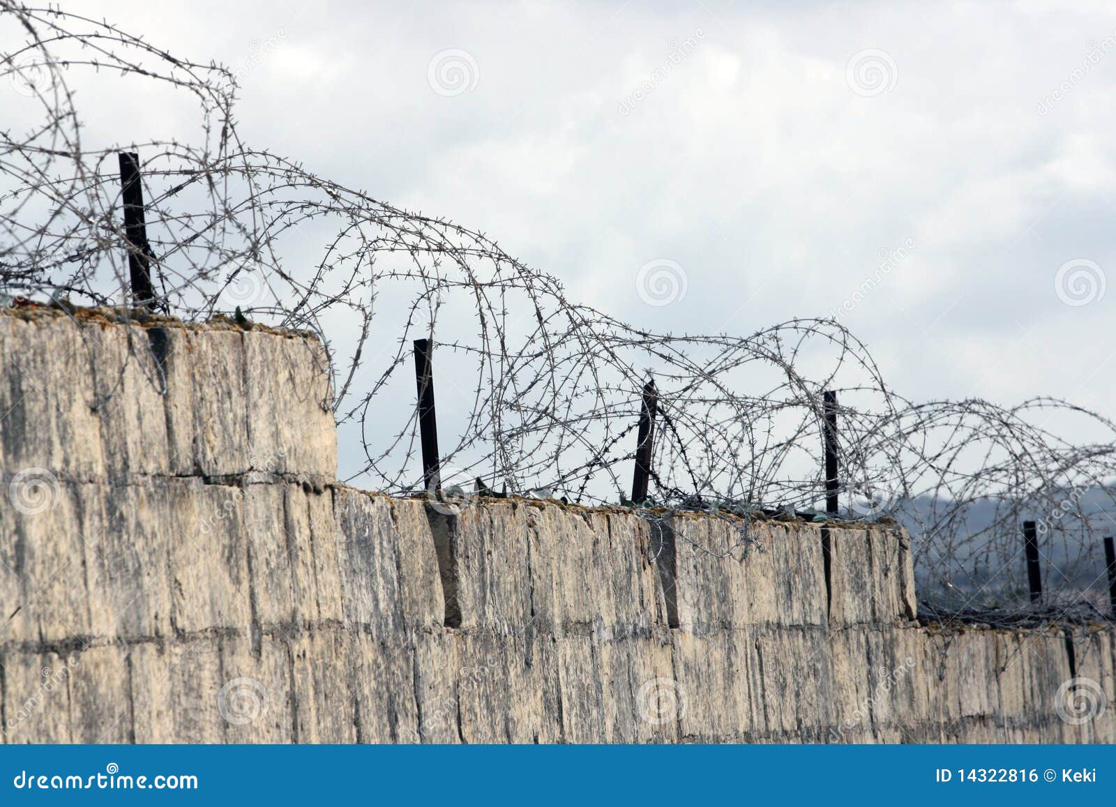Barbed wire stock photo. Image of protection, fencem - 14322816