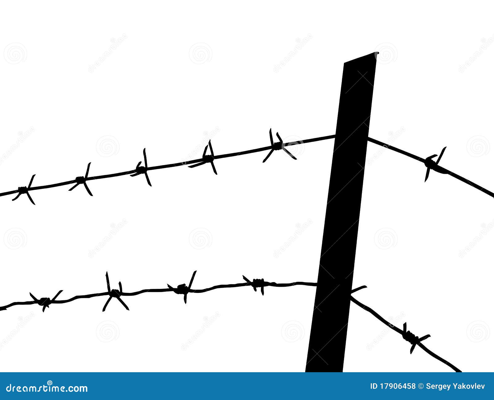 Barbed wire stock vector. Illustration of drawing, graphic - 17906458