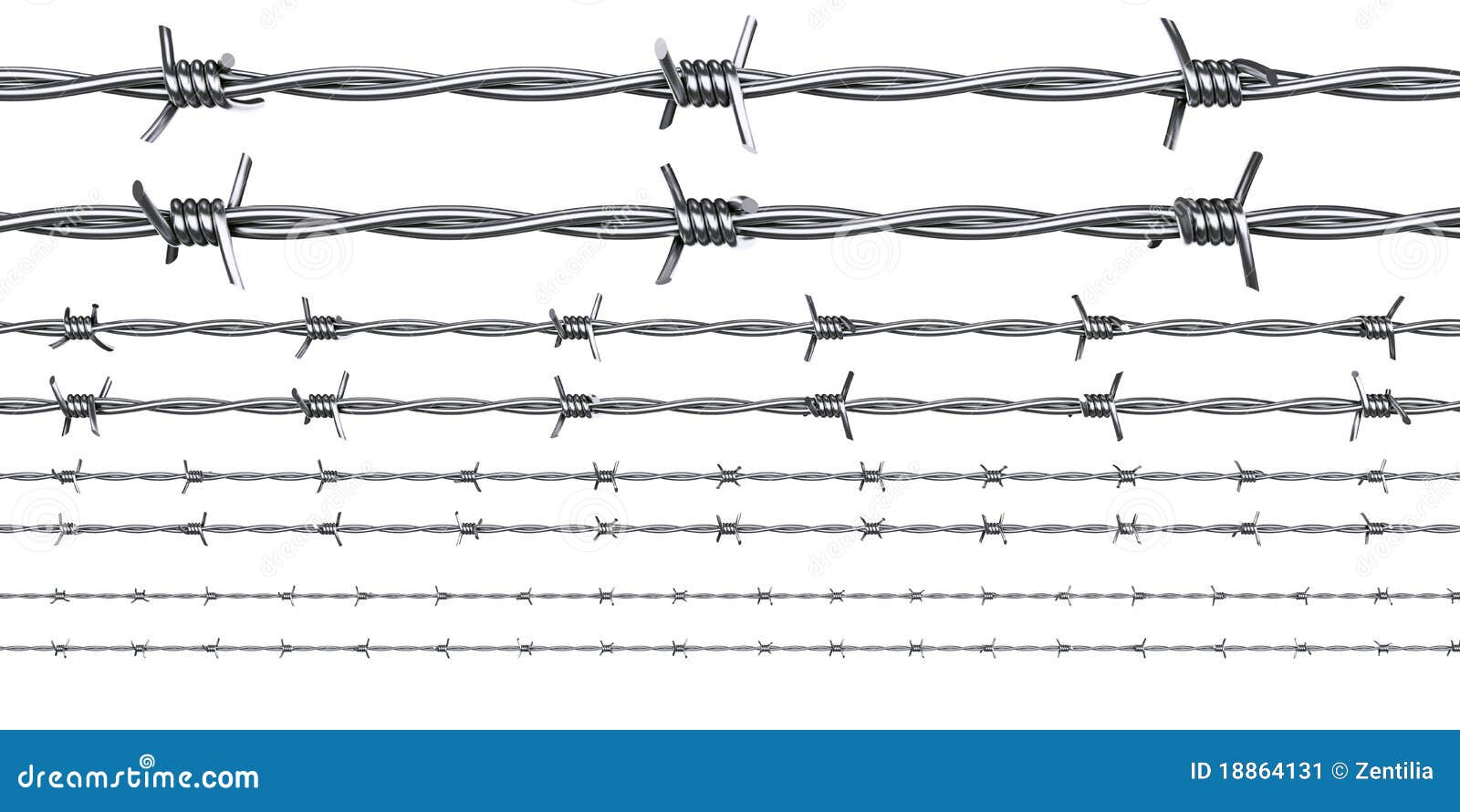 Barbed wire stock illustration. Illustration of silver - 18864131